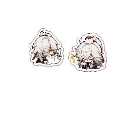 2pc/order Honkai Star Rail Jingyuan Emoji Waterproof Sticker Matte ...