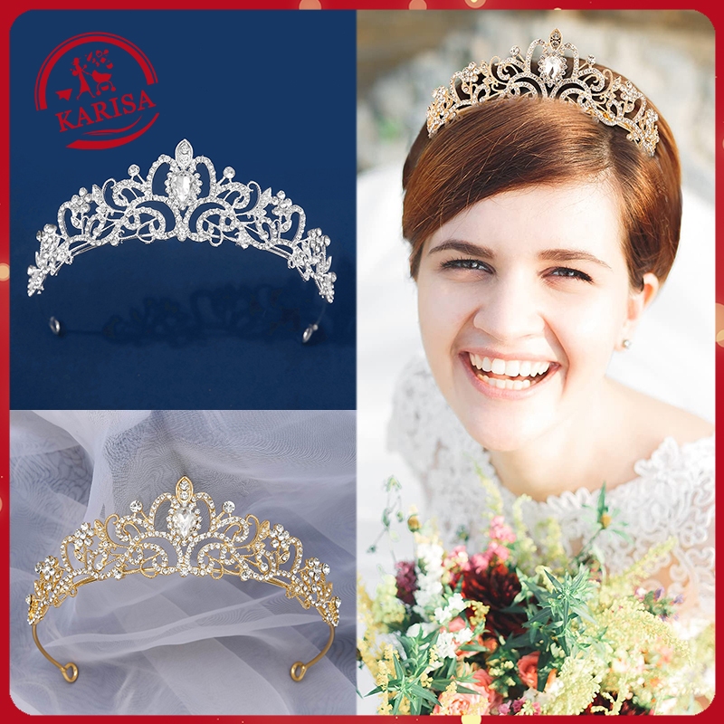 Bridal Crown Pageant Crown Crystal Queen Crowns Rhinestone Princess ...