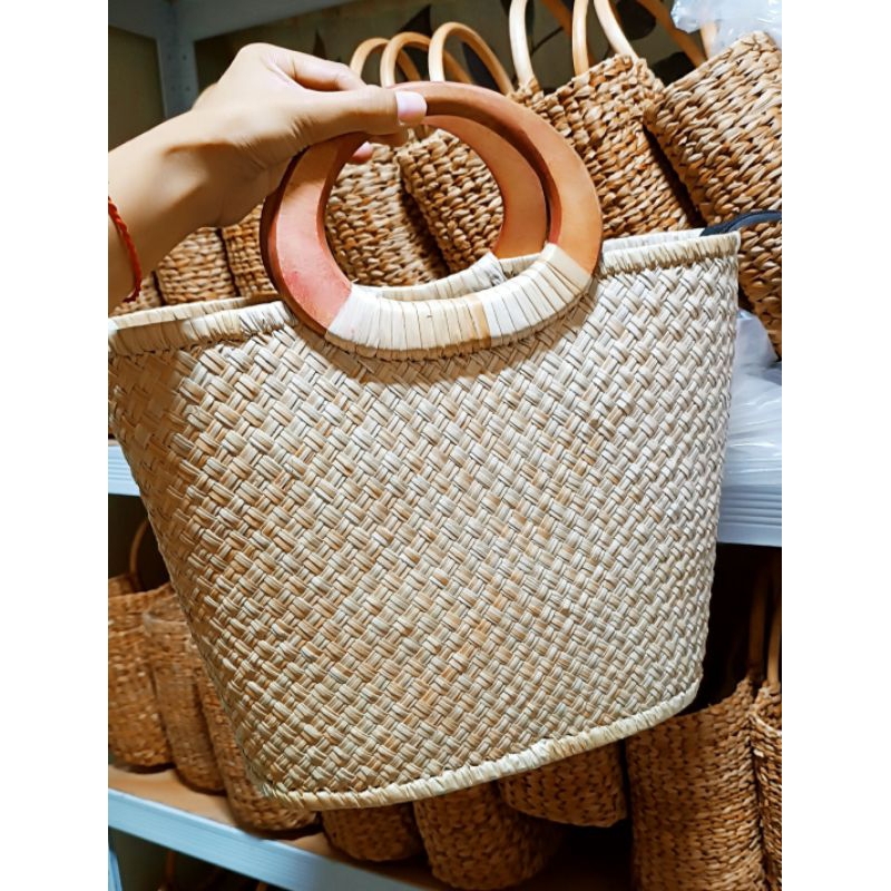 Pandan handbag with lining and zipper native bag | Shopee Philippines