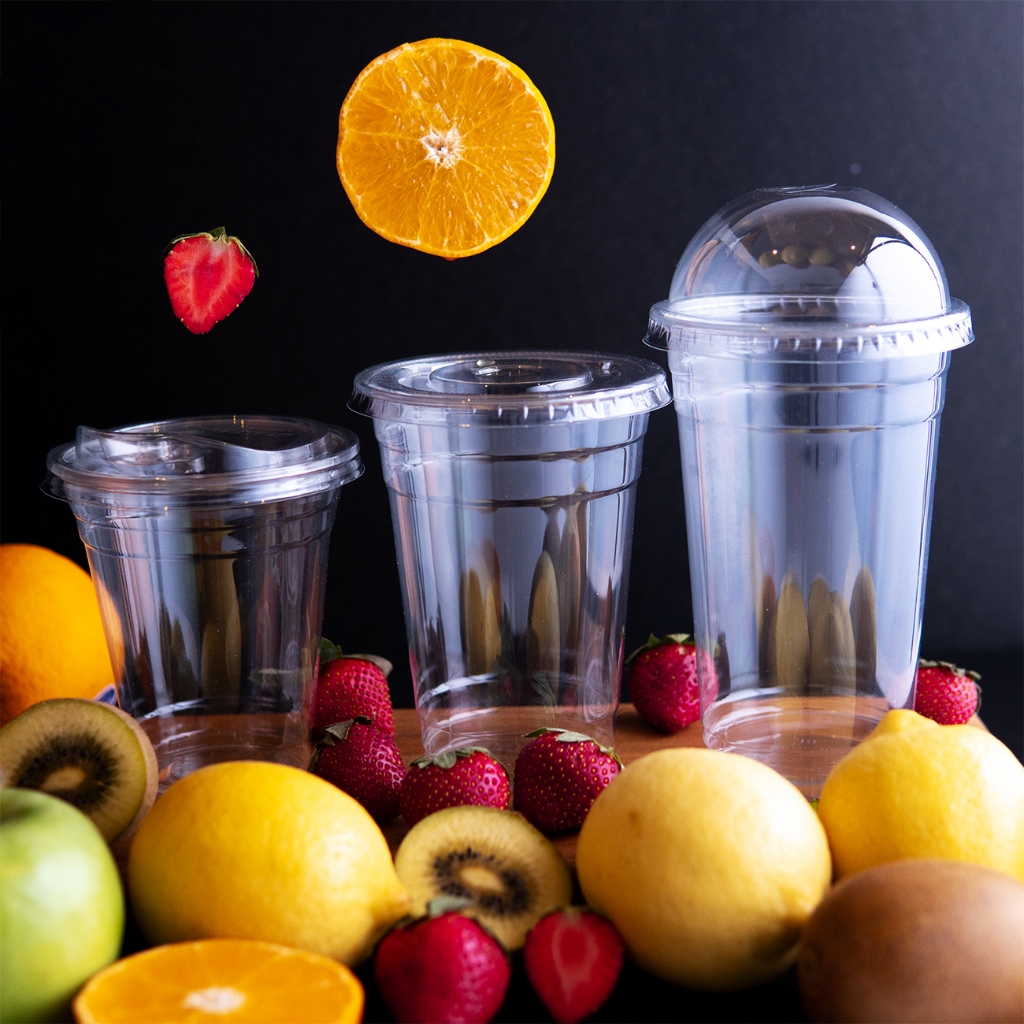 Elegant Hard PET Cups for Coffee/Frappe/Milk Tea w/ dome/strawless/flat ...