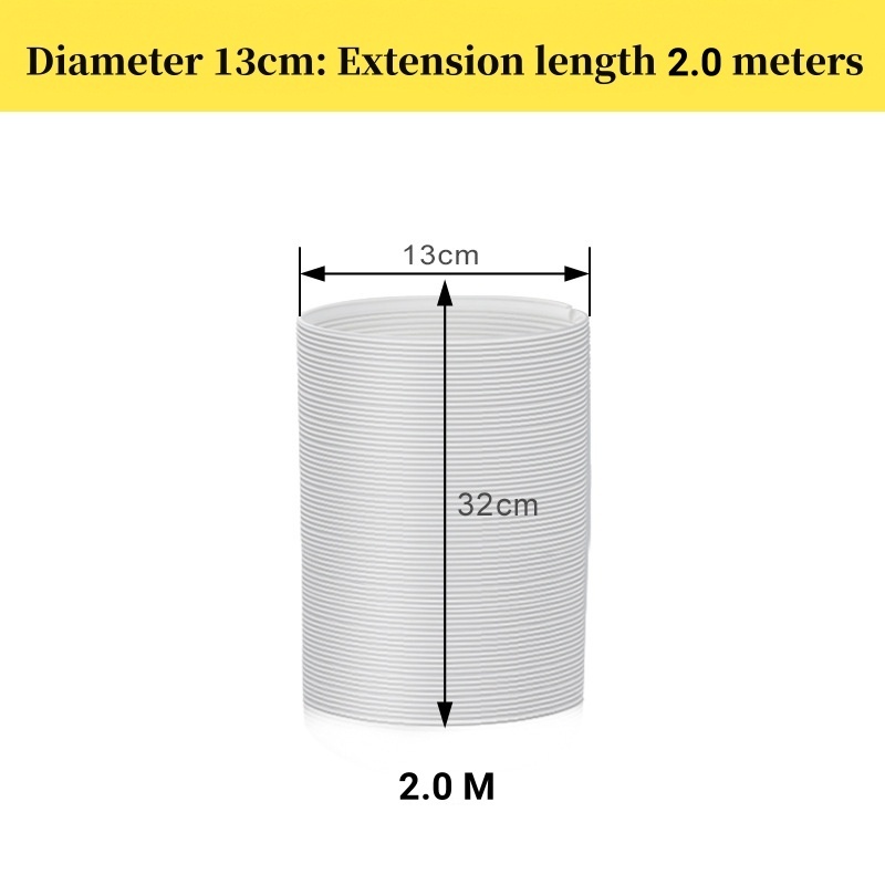 Portable Air Conditioner Hose Universal Portable AC Exhaust Hose 13cm/5.1in 15cm/5.9in Diameter ...