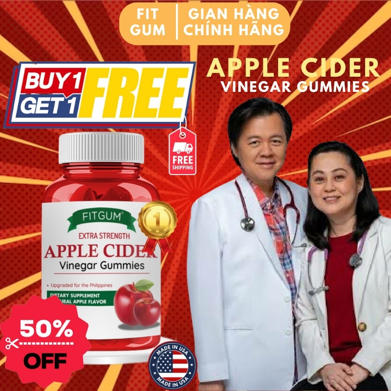 Apple Cider Vinegar Gummies Fitgum for Weight Loss and Detox Slimming ...