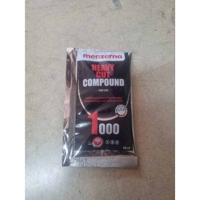 Menzerna Rubbing Compound Heavy Cut (Step 1) (Pg 1000) 50ml Sachet ...