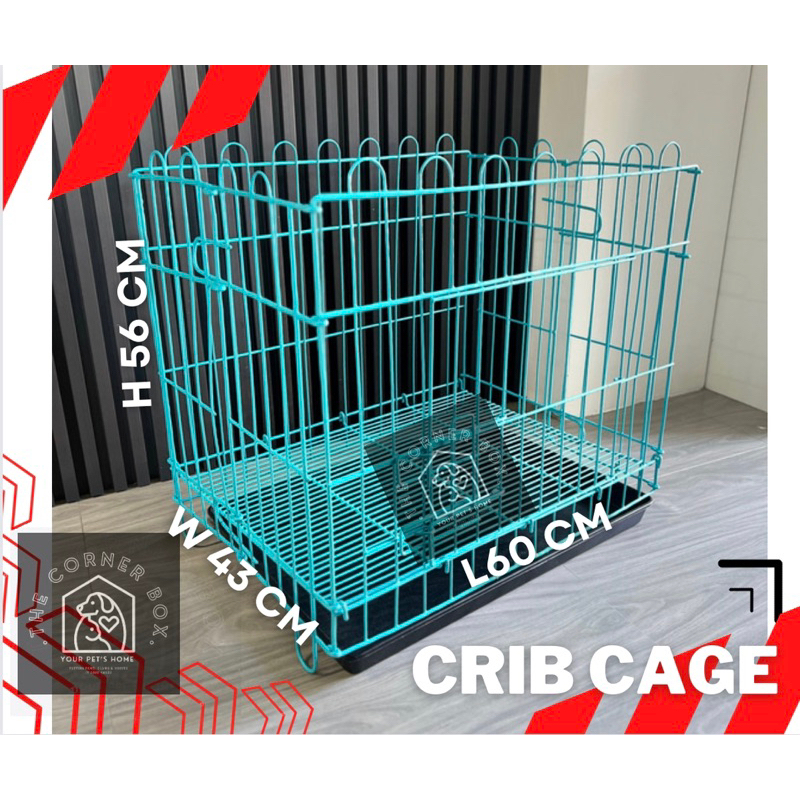 COLLAPSIBLE CRATE CAGE / CRIB TYPE / OPEN TOP CAGE H56 x W43 x L60cm | Shopee Philippines