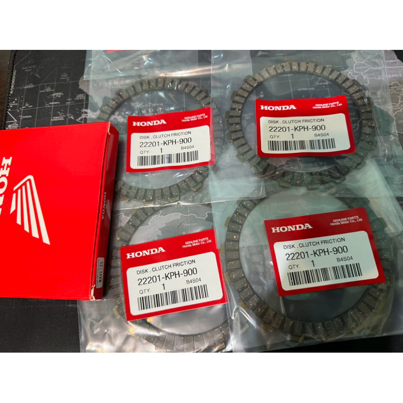 Wave 125 / Xrm125 / Rs125 Clutch Lining Set 22201-KPH-900 Honda (4pcs ...