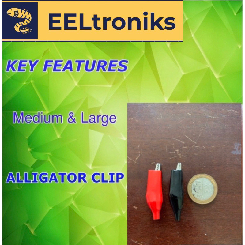 ALLIGATOR CLIP MEDIUM & LARGE 4 PCS 2pcs-red/ 2pcs black | Shopee ...
