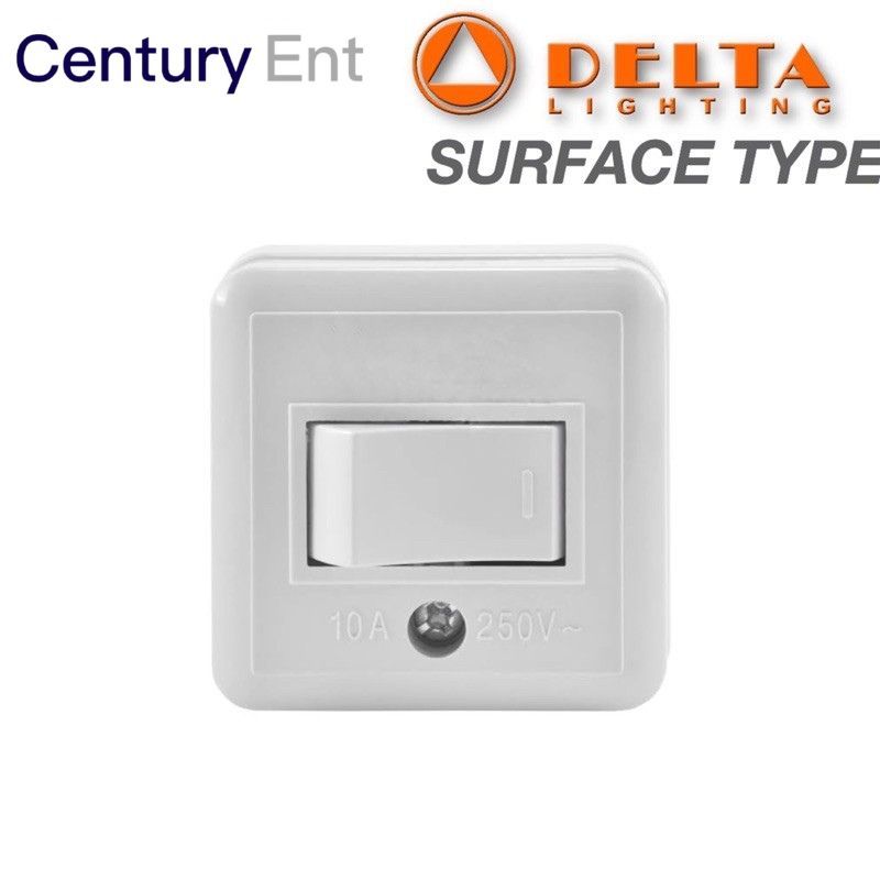 Regular Surface Type Switch | 10A 250V | Delta Lighting | Shopee ...