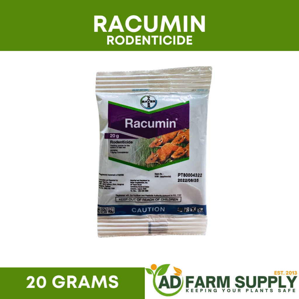 Bayer Racumin Rat Killer Rodenticide - 20g Sachets for Effective Rodent ...