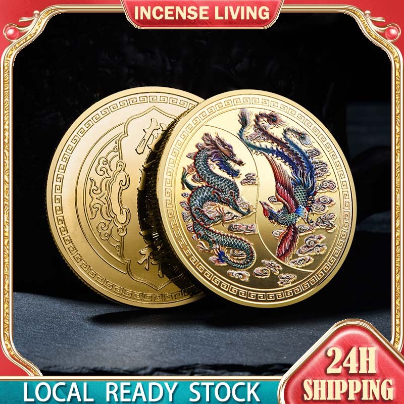 2024 Dragon Year Lucky Coin Wealth Heavy Solid Coin Zodiac Dragon New ...