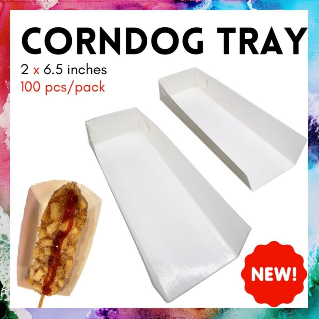 Corndog Tray 100pcs Hotdog Sandwich Paper Tray | Shopee Philippines