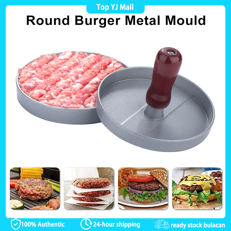 Round Burger Metal Mould Hamburger Patty Maker Grill Press Cooking Tool ...