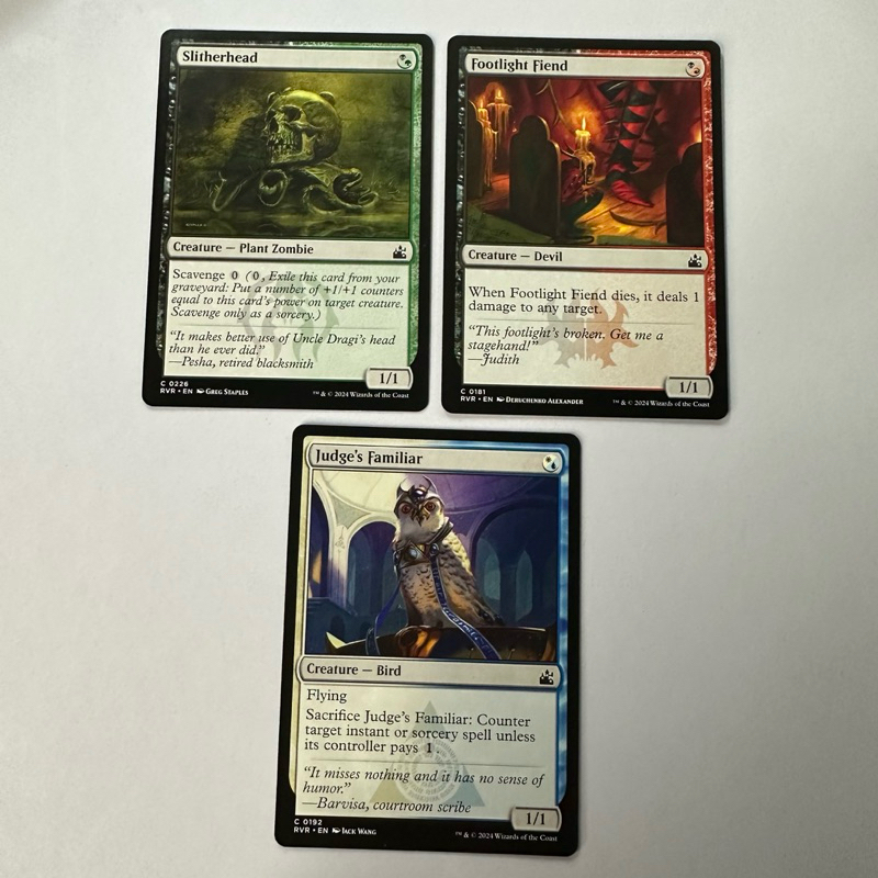 SLITHERHEAD | FOOTLIGHT FIEND | JUDGE’S FAMILIAR | RVR RAVNICA ...