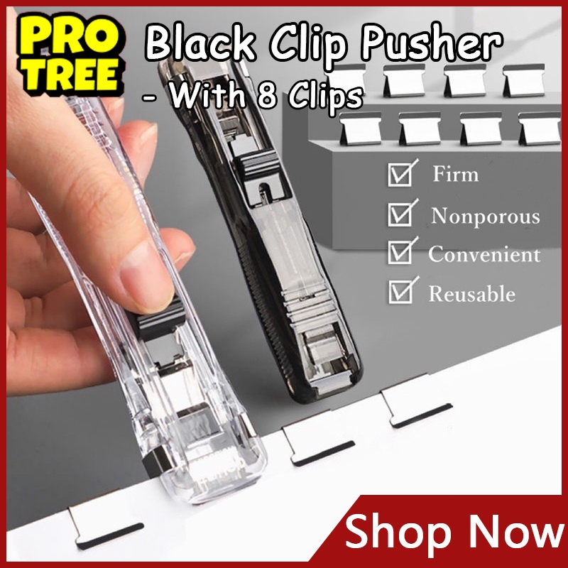 Portable Handheld Paper Clam Push Clip Dispenser Large Size Fast Paper ...