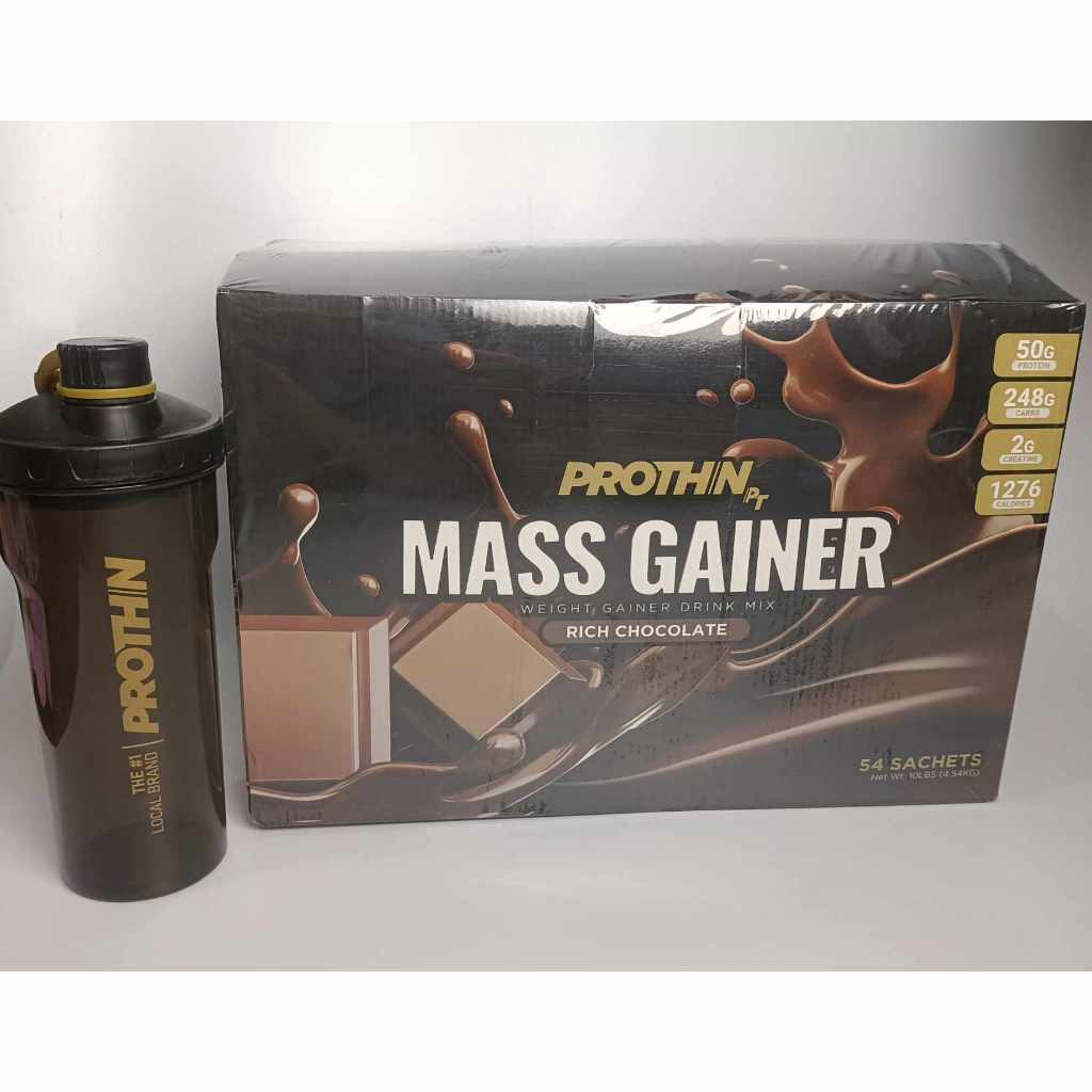 PROTHIN MASS GAINER WEIGHT GAINER DRINK MIX 10 LBS/54 SACHETS WITH FREE ...