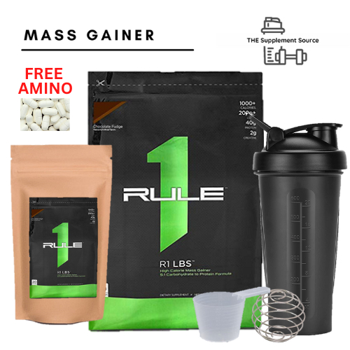 Rule 1 R1 Mass Gainer 1lb, 2lbs with Shaker FREE TOWEL | Shopee Philippines