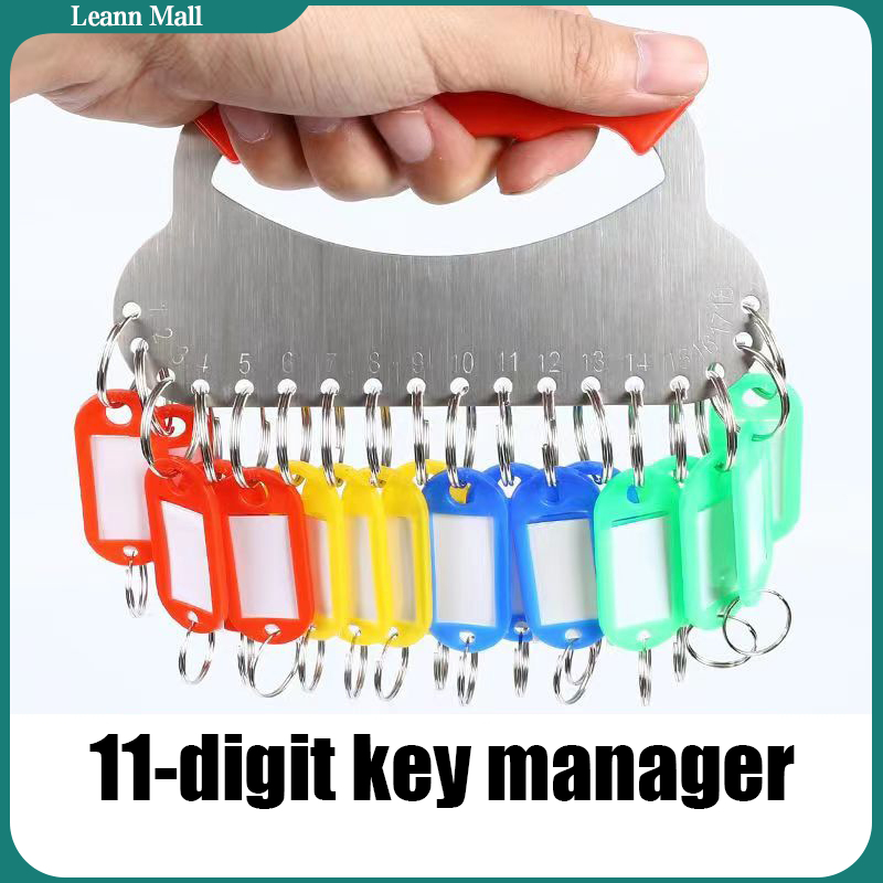 11 Bit Stainless Steel Keys Plate Key Disk Key Organizer Management ...