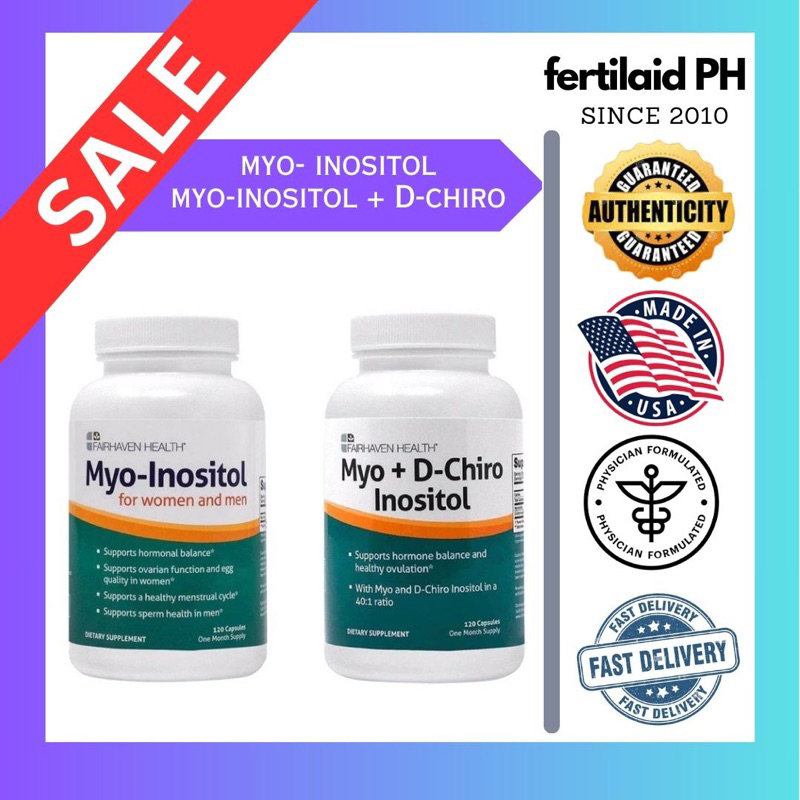 Myo-Inositol and Myo-Inositol D-Chiro 120 caps per bottle | Shopee ...