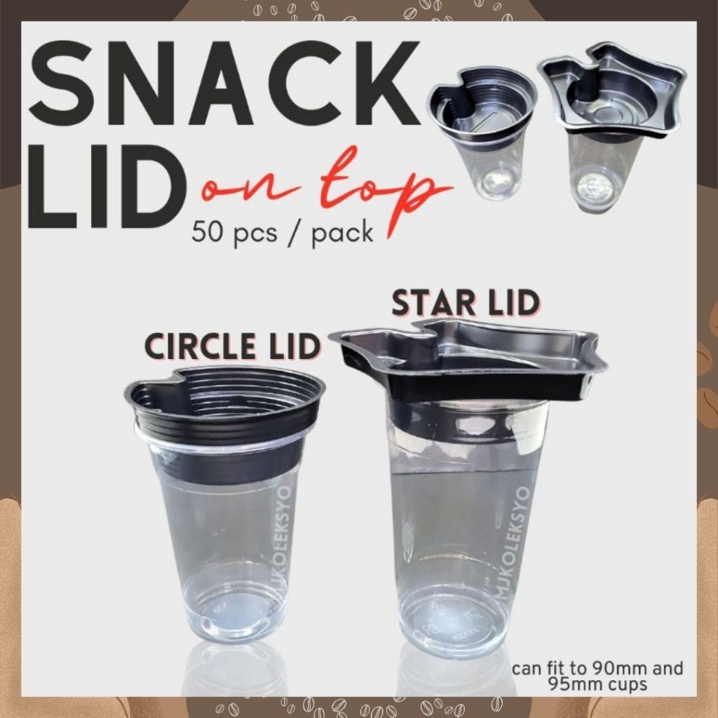50pcs Milktea Snack on Top Cup Set with Cup and Straw Included | Shopee ...
