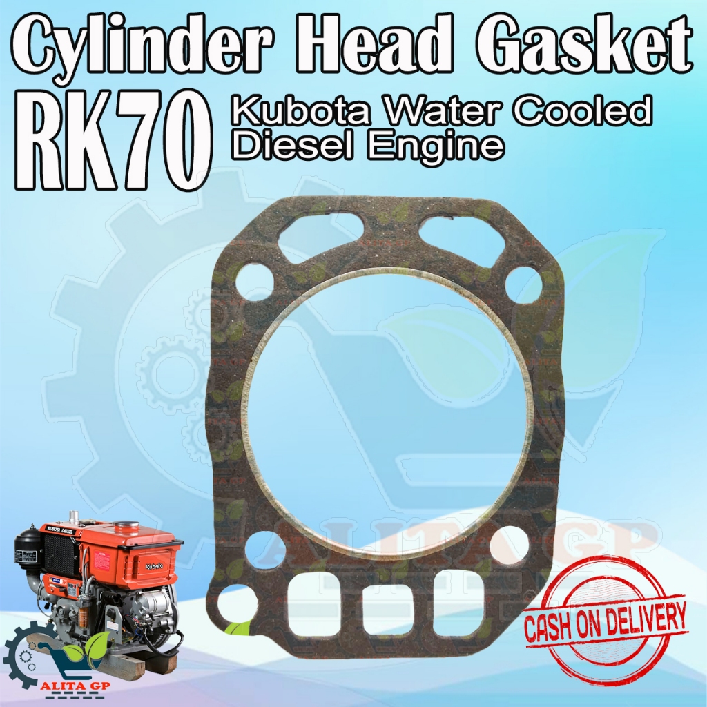 Cylinder Head Gasket Kubota RK70 RK60 RK50 Water Cooled Diesel Engine ...