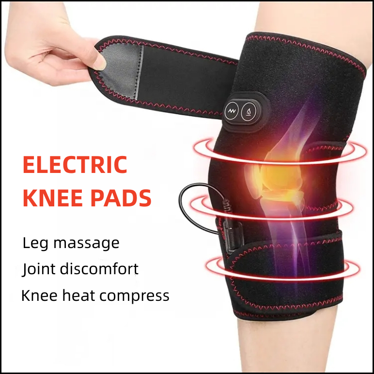 Relief Pain Leg Electric Heat Massager Knee Pad Brace For Joint Pain ...