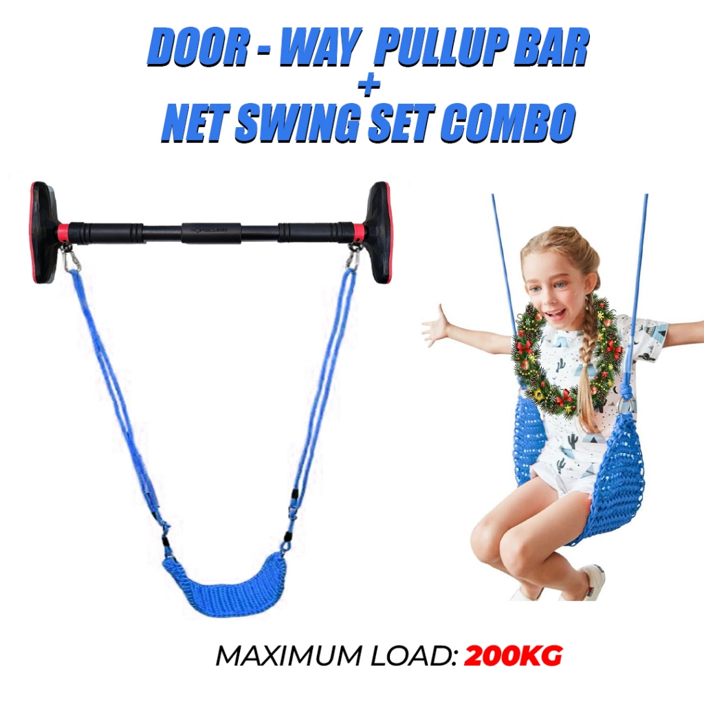 RopeCube Net Swing + Door Pull Up Bar Hand-Knitting, Swing for Kids ...
