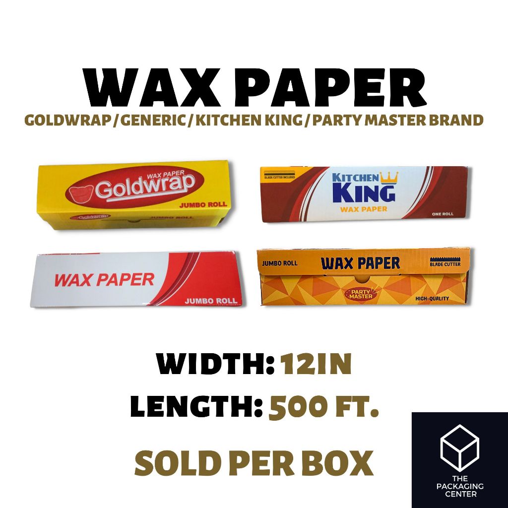 Wax Paper Jumbo Roll [1 Box/6PCS] [Goldwrap/Generic/Kitchen King/Party ...