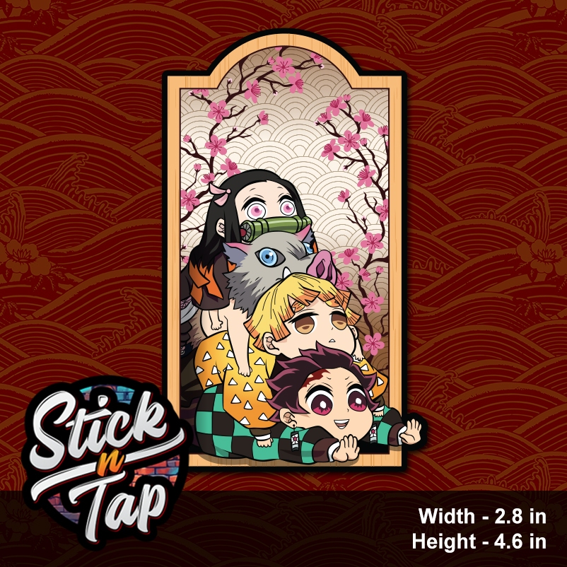 Demon Slayer vinyl stickers, machine cut, waterproof, scratchproof ...