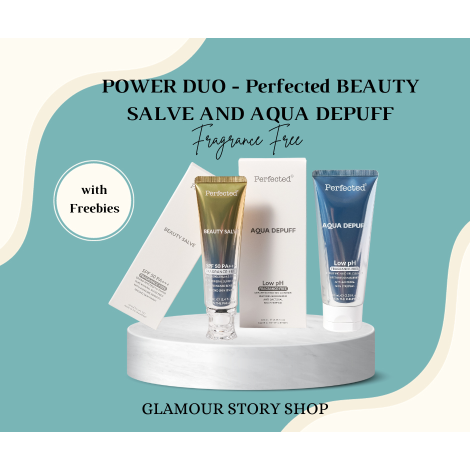 Power Duo Perfected Beauty Salve Sunscreen + Aqua Depuff Mild Gel ...