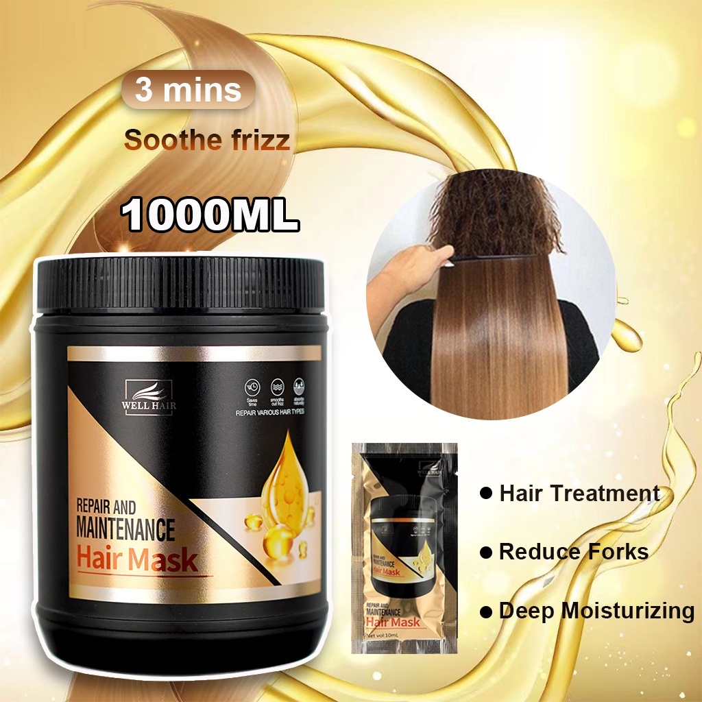 Well Hair Mask 1000G Maintenance Hair Care Treatment Repair Damage Dry ...