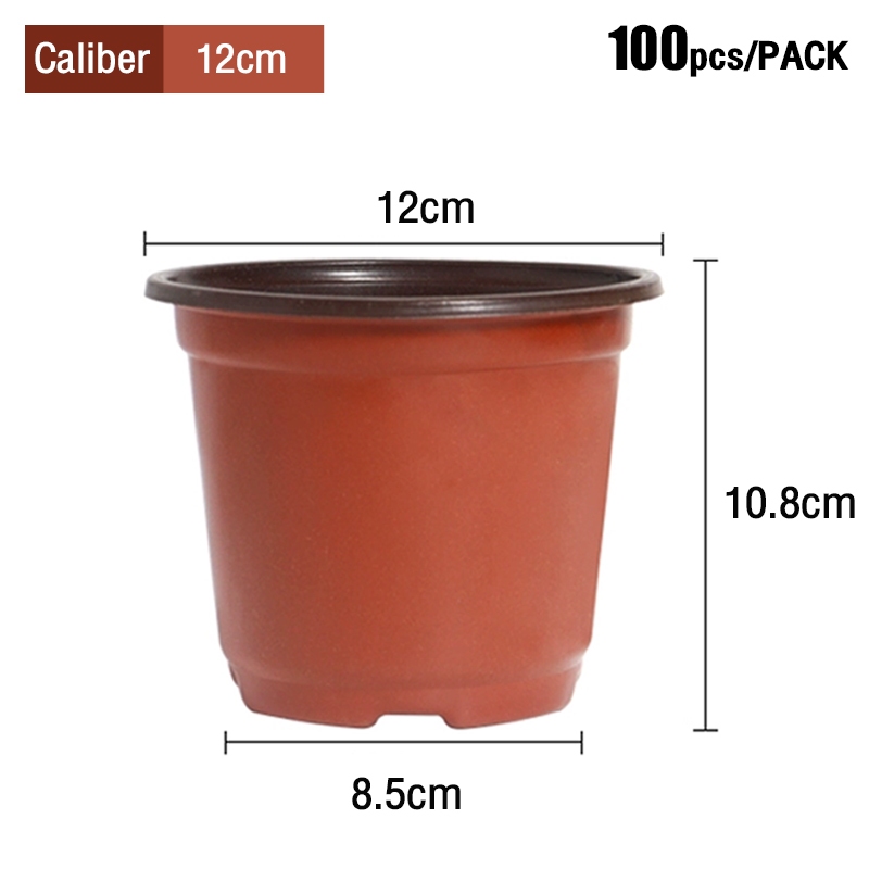 50Pcs and 100Pcs/Set Flower Pot Plastic Plant Pots Desktop Potted Soft ...