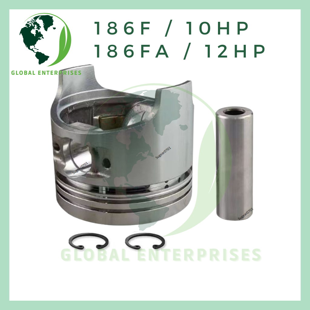 186F 186FA Piston Set Aircooled 10HP 12HP Piston Assembly Yamma ...