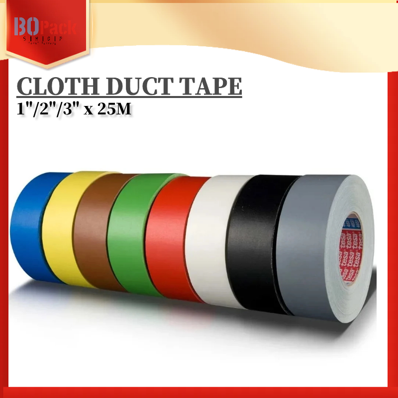 Factory Supply Cloth Duct Tape (1/2/3 inches x 25m) Colored Duct tape ...
