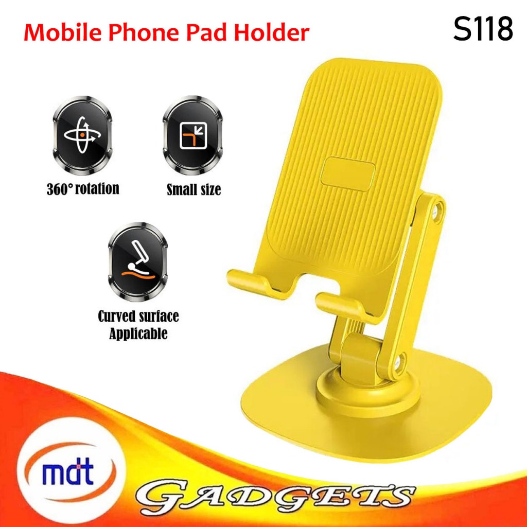 Collapsible Telescopic Bracket 360° Rotatable Mobile Phone Holder Alloy ...