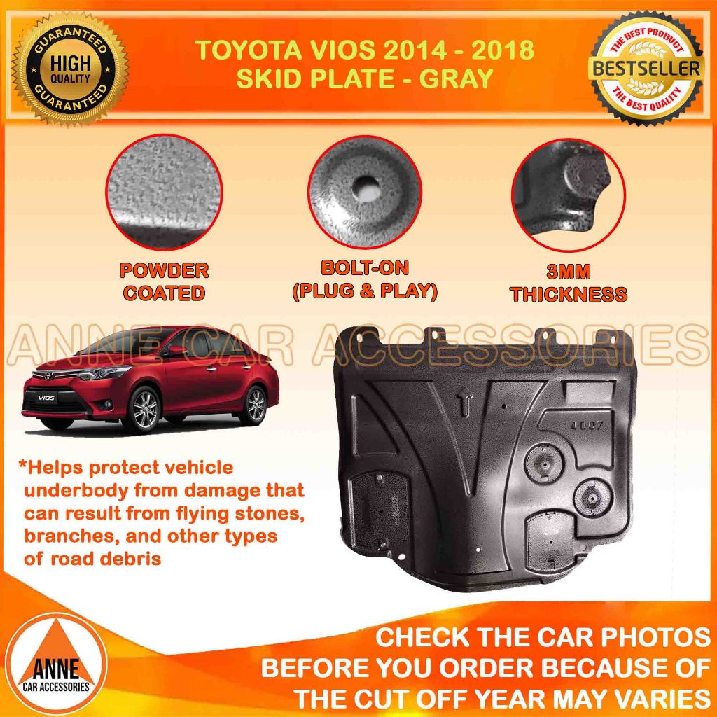 Car Skid Plate for Toyota Vios 2014 - 2018 Year Model Engine Undercover ...