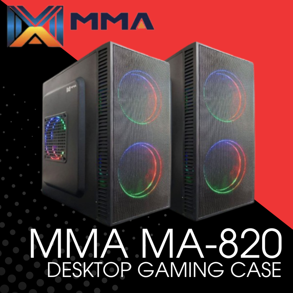 Com Hub PC | MMA MA-820 MATX Gaming PC Case Black (NO FAN/PSU INCLUDED ...