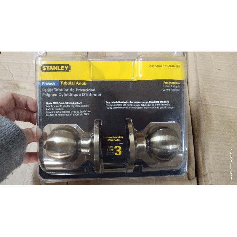 Stanley bathroom lockset keyless #2030-050 us5 antique | Shopee Philippines