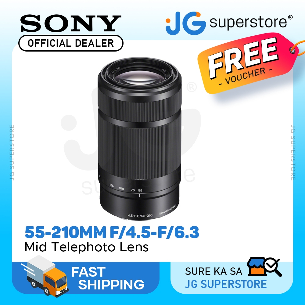 Sony E 55-210mm f/4.5-6.3 Telephoto Lens with APS-C Format for E-Mount ...