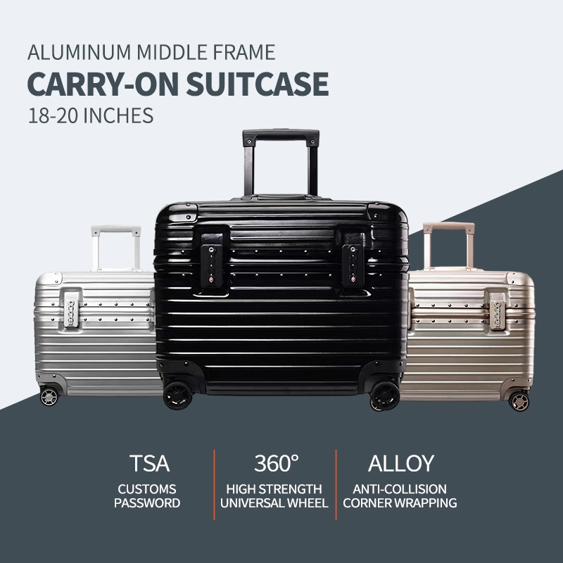 Aluminum boarding case luggage aircraft captain luggage special travel ...