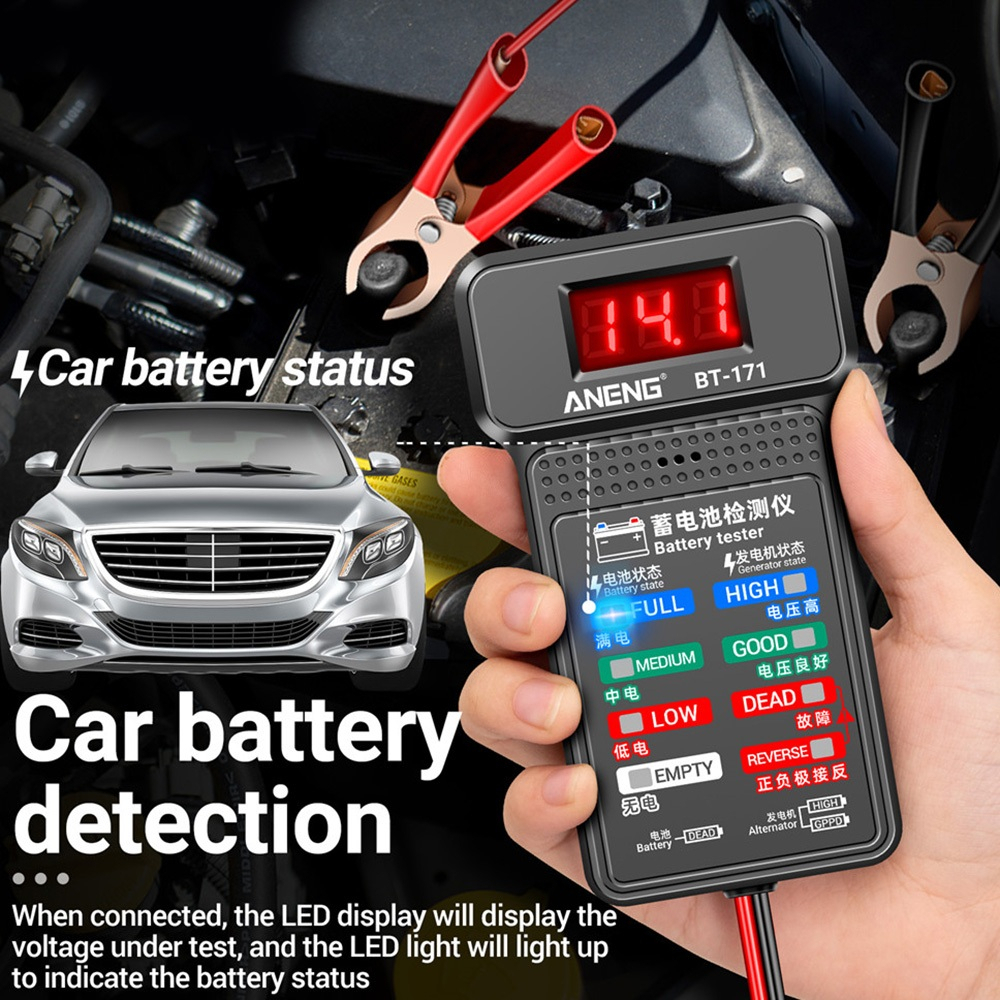 ANENG 12V Car Battery Tester Portable Digital Battery Detector ...