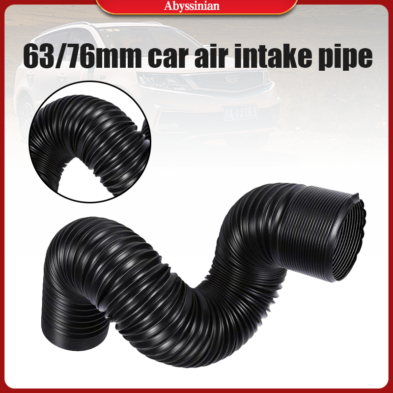 63mm Universal Car Air Filter Intake Cold Hose Engine Flexible Air ...