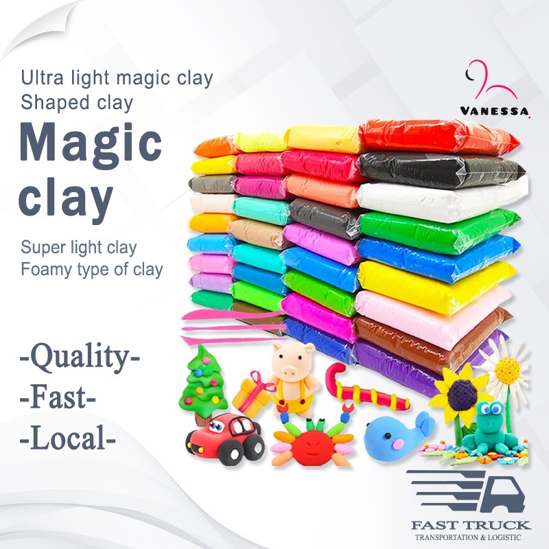 [12/24/36pcs] Super Light Magic Clay Modeling Clay Air Dry Clay ...