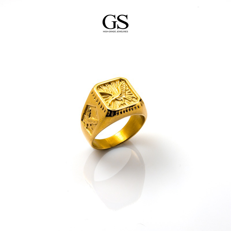 Gold Source 18K Gold Plated Signet Ring | Shopee Philippines