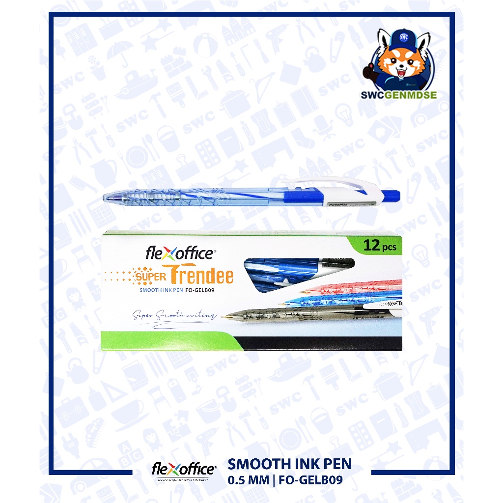 FlexOffice Smooth Ink Pen 0.5mm Tip | Super Trendee | FO-GELB09 | Sold ...