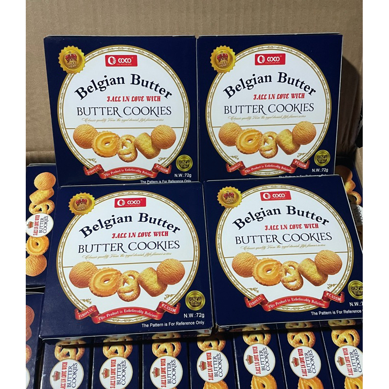 4pcs Coco Belgian Butter Cookies | Shopee Philippines
