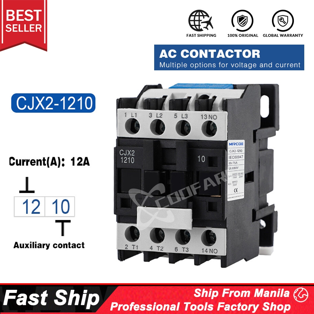 Magnetic Contactor CJX2(LC1-D) for Motor Starter Compressor and Electrical Control Panel 220V ...
