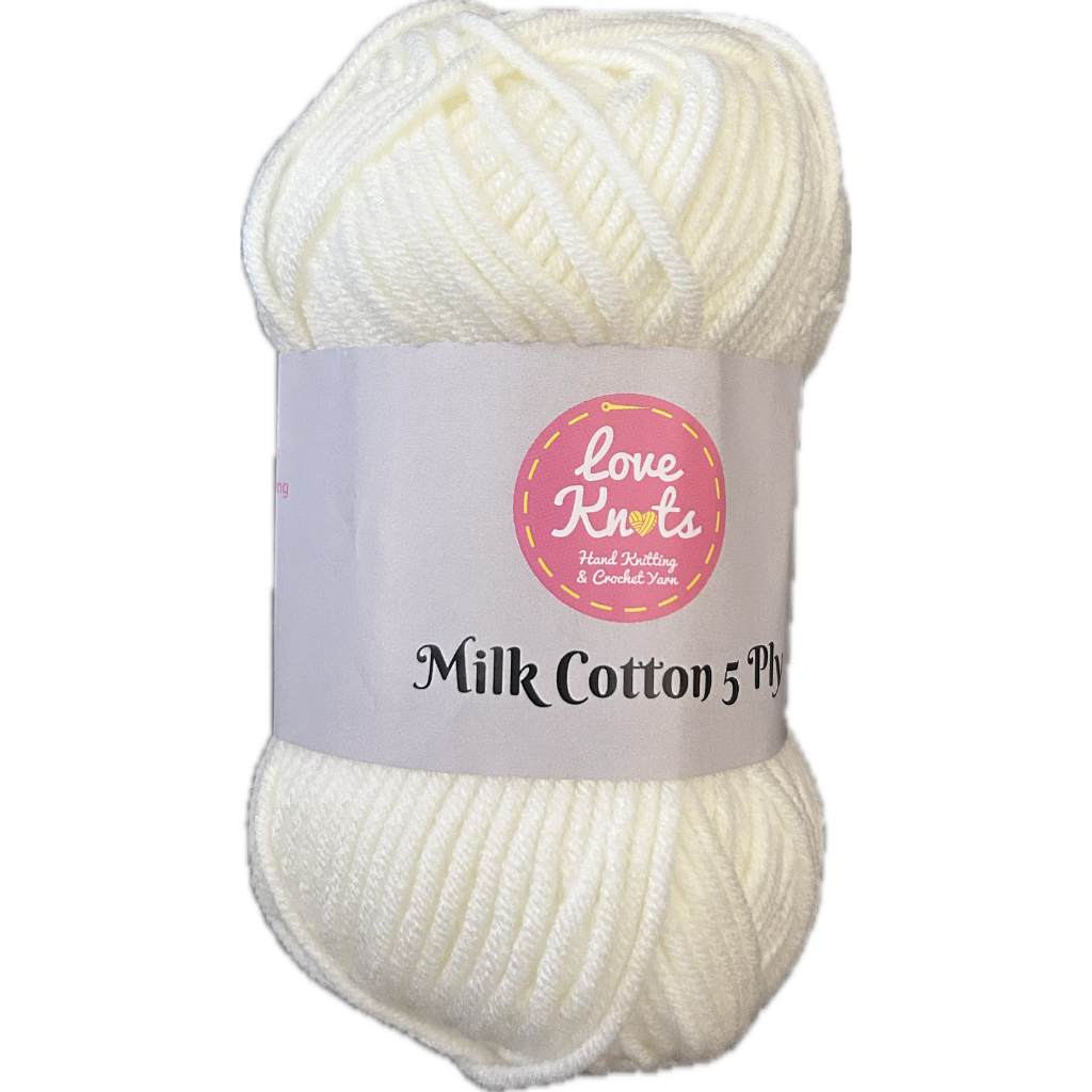 Love Knots 50 Grams Milk Cotton Yarn 5-Ply | Shopee Philippines