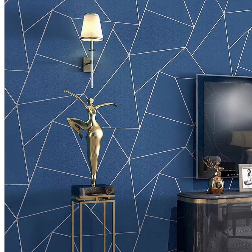 3D Geometric Lines Wallpaper PVC Self Adhesive Waterproof Sticker Home ...