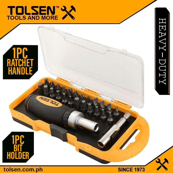Tolsen 26pcs Ratchet Bit Set 20034 | Shopee Philippines