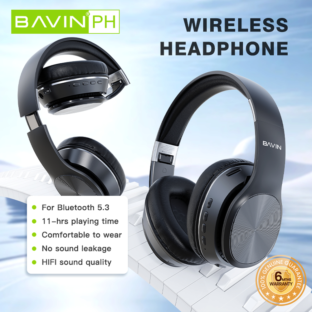 BAVIN BH51 Hi-FI Wireless Bluetooth Headphone Earphone Audio Stereo ...