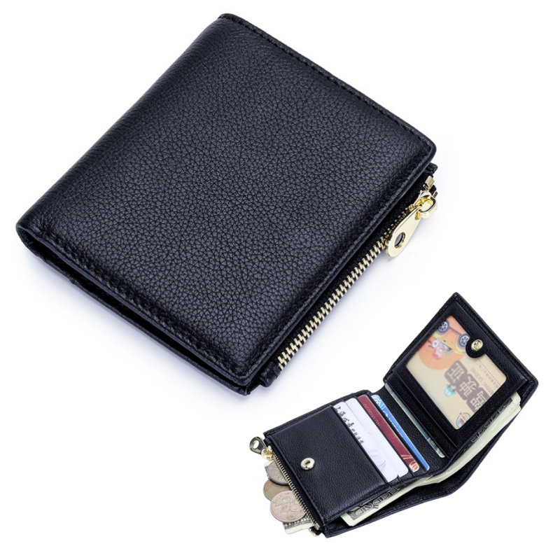 Korean Wallet Ladies Cute Short Wallet For Women Leather Card Holder ...